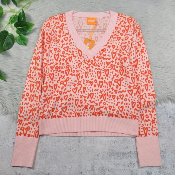 Brodie Cashmere | Sweaters | Wispr By Brodie Cashmere Hearts Doodle ...